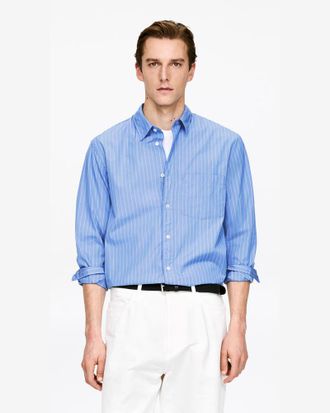 Arket Legeres Popeline-Hemd -Blau