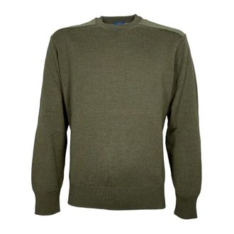 Paul & Shark Gr&uuml;ner Wollpullover mit Technischen Stoffeins&auml;tzen - - Knitwear - Herren - Gr&uuml;n - L