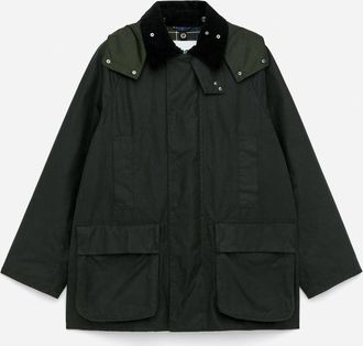 Arket Und Barbour Gewachste Baumwolljacke -Gr&uuml;n