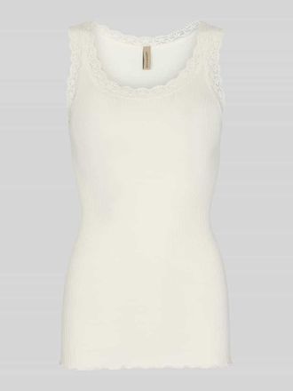 Soyaconcept Tanktop aus Seide mit Spitzenbesatz