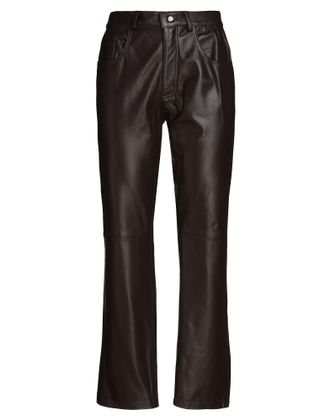 8 by YOOX STRAIGHT-LEG LEATHER PANTS