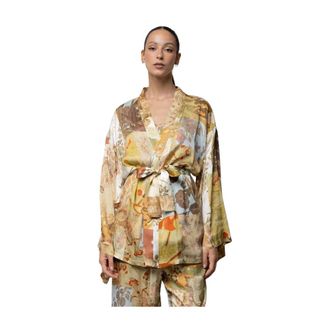 Kaos Kaos, Femme, Blouses et Chemises, Multicolore, Taille: 38 FR Kimono stampa patchwork