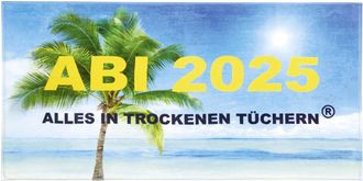 Egeria ABI 2025 Palm Druck Abitur 75x150cm 100% Baumwolle Duschtuch Strandtuch