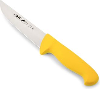 Arcos Fleischermesser mit Edelstahlklinge - Fleischmesser mit Polypropylengriff, Ideal für Fleisch - Gelb, Serie 2900