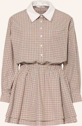 Maje Hemdblusenkleid Mit Abnehmbarem Kragen beige