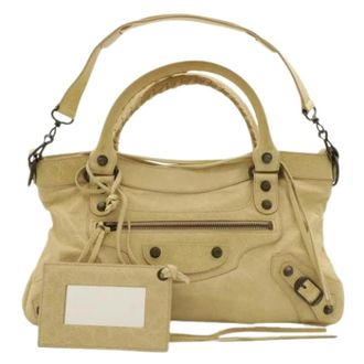 Balenciaga Sac bandouli&egrave;re vintage Pre-owned - Femme - Pre-owned - Beige - Taille: ONE Size