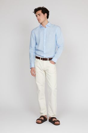 Matinique Langarm - Hemd MAmarc Gerade Passform blue