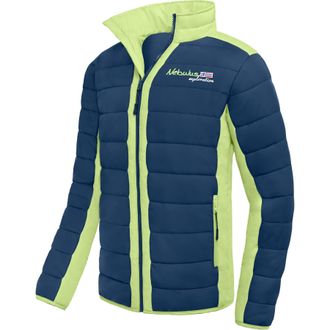 Nebulus Herren Jacke FIGHT, warme Outdoorjacke, praktische & vielseitige &Uuml;bergangs- & Winterjacke, navy-lime - L