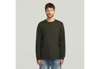 G-Star Longsleeve Nifous R mit geripptem Einsatz vorne