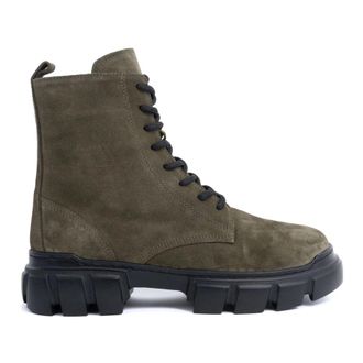 Sergio Moretti Gr&uuml;ne Leder-Stiefeletten - - Shoes - Damen - Gr&uuml;n - 37 EU