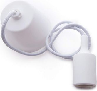 GreenIce Lampenhalter E27 Kabel - Rosette Wei&szlig; | Greenice