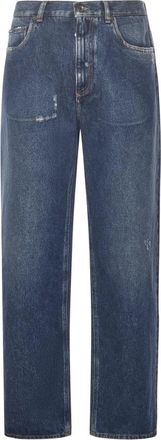 Dolce & Gabbana Homme, Jeans, Bleu, Taille: XL Pantalon en coton denim