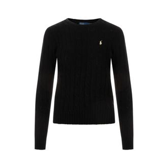 Ralph Lauren Femme, Pulls, Noir, Taille: 40 FR Pull ras du cou en maille torsad&eacute;e
