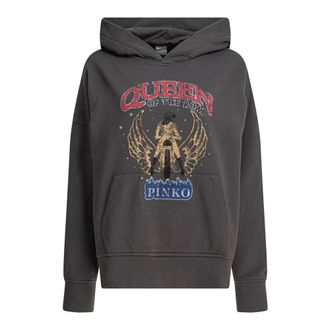 Pinko Oversized Hoodie mit Logo-Stickerei - - Sweatshirts & Hoodies - Herren - Grau - XS