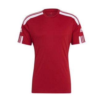 adidas Rotes Bedrucktes Kurzarm-T-Shirt - - Sport - Herren - Rot - M