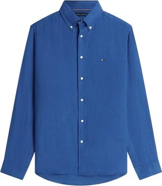 Tommy Hilfiger Homme, Chemises, Bleu, Taille: XL Colletto Button-Down