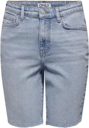 Only ONLEMILY HW Long DNM Shorts CRO741 Noos, Short en Jean Femme, Blau