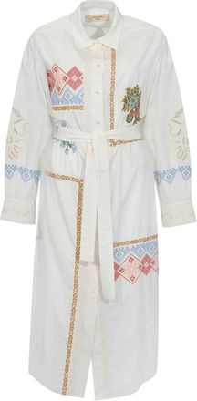 Max Mara Knielanges Kleid - Wei&szlig;