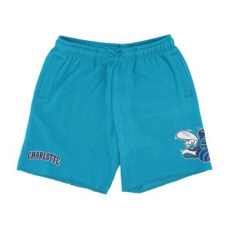 Mitchell & Ness NBA Postgame Vintage Logo Fleece Shorts - - Shorts - Herren - Blau - XL