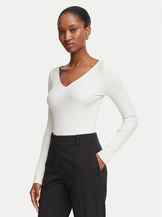 HUGO BOSS Bluse Dumille 50571224 Wei&szlig; Slim Fit