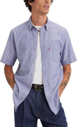 Levi's Herren Shortsleeve Sunset 1-Pocket Standard Shirt, Coastal Fjord, XS