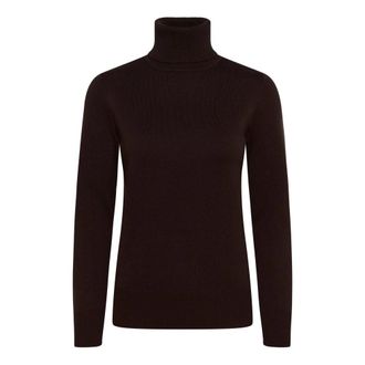 Saint Tropez Milasz Rollneck Pullover - - Knitwear - Damen - Braun - M