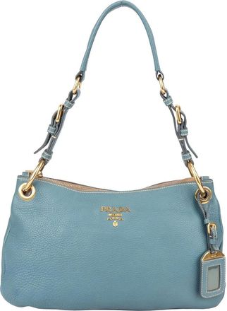 Prada Crossbody Bags - Prada Blue Leather Cleo Shoulder Bag - Gr. unisize - in Blau - für Damen