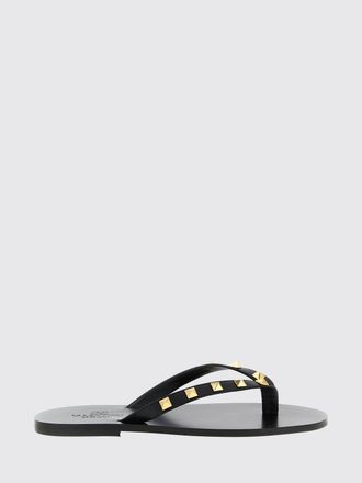 Valentino Garavani Sandales tongs Rockstud en cuir avec clous