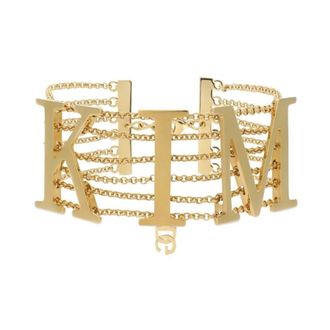Dolce & Gabbana Goldene Kim Choker Halskette - - Accessories - Damen - Beige - ONE SIZE