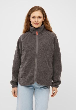 Derbe Fleecejacke DERBE Kuschelby, Damen, Gr. 34, braun (morel), Obermaterial: 100% Polyester, relaxed fit, Raglan&auml;rmel normaler Saum, Jacken Fleecejacke, K