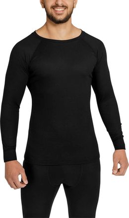Normani Outdoor Sports Herren Laufunterhemd Thermohemd aus Quick-Dry Funktionsmaterial in Rippoptik mit Rundhals Farbe Schwarz Gr&ouml;&szlig;e 3XL/58