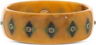 Mark Davis bracelet en or 18ct à quartz et bakélite