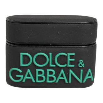 Dolce & Gabbana unisex, Accessoires, Noir, Taille: ONE Size Rubber Logo Embossed AirPods Case