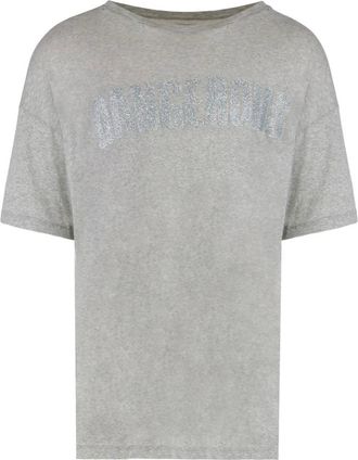 ERL Erl, Homme, Tops, Gris, Taille: S T-shirt graphique avec embellissement de paillettes