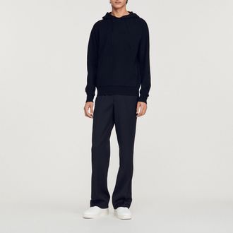 Sandro Hoodie en maille tricot&eacute;e