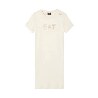 Emporio Armani Emporio Armani Ea7, Femme, Robes, Beige, Taille: 40 FR Evolution Dress