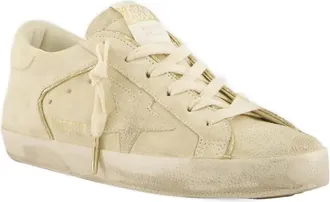 Golden Goose Wildleder-Sneakers mit Glitter-Paspeln - Nude