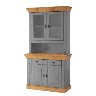 Maison Belfort home24 Buffet II 108 x 197 x 45cm Braun/Grau/Kiefer Grau/Kiefer Laugenfarbig