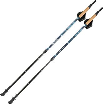 Sport-Thieme Nordic Walking St&ouml;cke | Premium Track | Verstellbare Stockl&auml;nge | Aluminium | Evolution-Griff-Kork | Schwarz-Blau