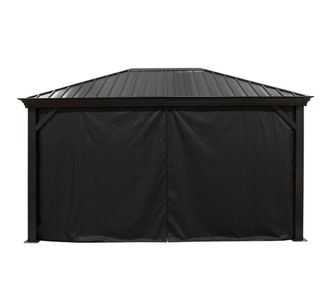 Sojag Vorhänge inkl. Clips für Pavillon Marsala 1216 | Schwarz