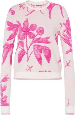 Moschino Femme, Pulls, Multicolore, Taille: 44 FR Pull ras du cou en laine stretch