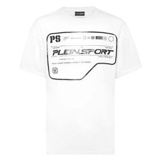 Plein Sport Homme, Tops, Blanc, Taille: XL T-Shirt Col Rond MC