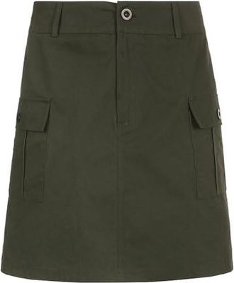 Generic Jupe Multi-Poches Grise Style Travail, Jupe trapèze rétro Taille Basse, Jupe midi Amincissante Polyvalente de Rue-Gris-L