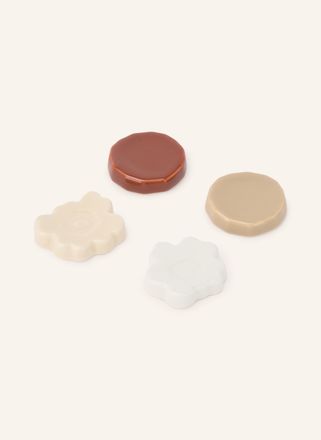 Marimekko 4er-Set Essst&auml;bchen-Halter Unikko & Kivet beige