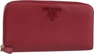 Prada Portefeuille long vintage doccasion - Femme - Pre-owned - Rouge - Taille: ONE Size