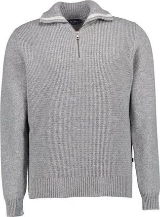 Maerz MAERZ Muenchen Herren Troyer grau Merinowolle unifarben