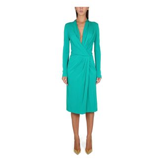 Alberta Ferretti Wickel-Midikleid - - Dresses - Damen - Gr&uuml;n - M