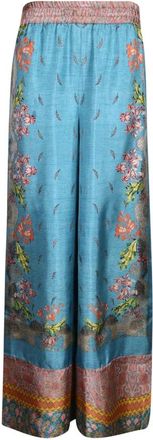 Pierre-Louis Mascia Femme, Pantalons, Bleu, Taille: 36 FR Aloe Wide Pantalons