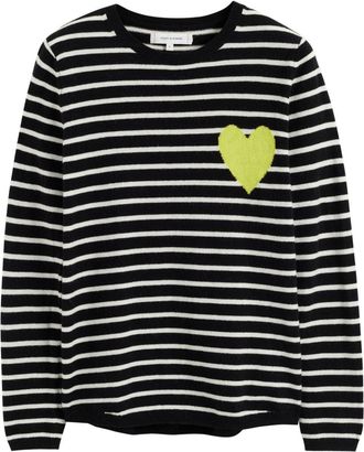 Chinti and Parker Breton Heart Pullover - Schwarz