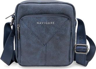 Navigare Sac bandouli&egrave;re pour homme - Sac en cuir synth&eacute;tique avec bandouli&egrave;re r&eacute;glable, 2 poches avec fermeture &eacute;clair et compartiments int&eacute;rieurs, style &eacute;l&eacute;g